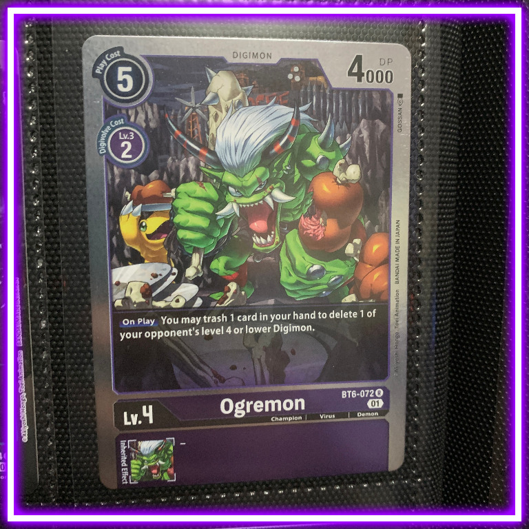 Digimon English TCG - Ogremon BT6-072 R Rare Purple Card, Hobbies ...