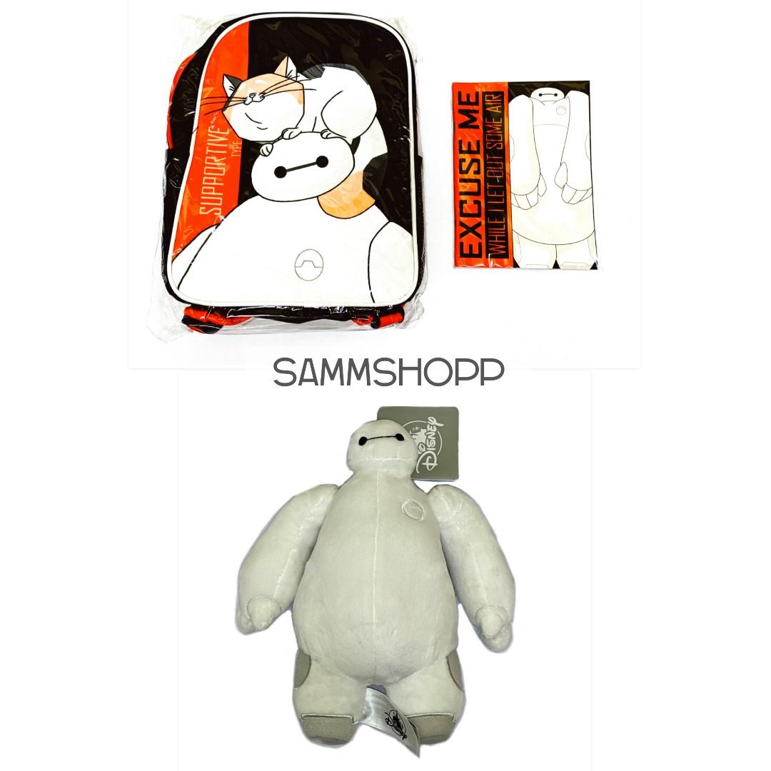Disney Big Hero 6 Baymax Plush + Backpack + Notebook, Hobbies & Toys ...
