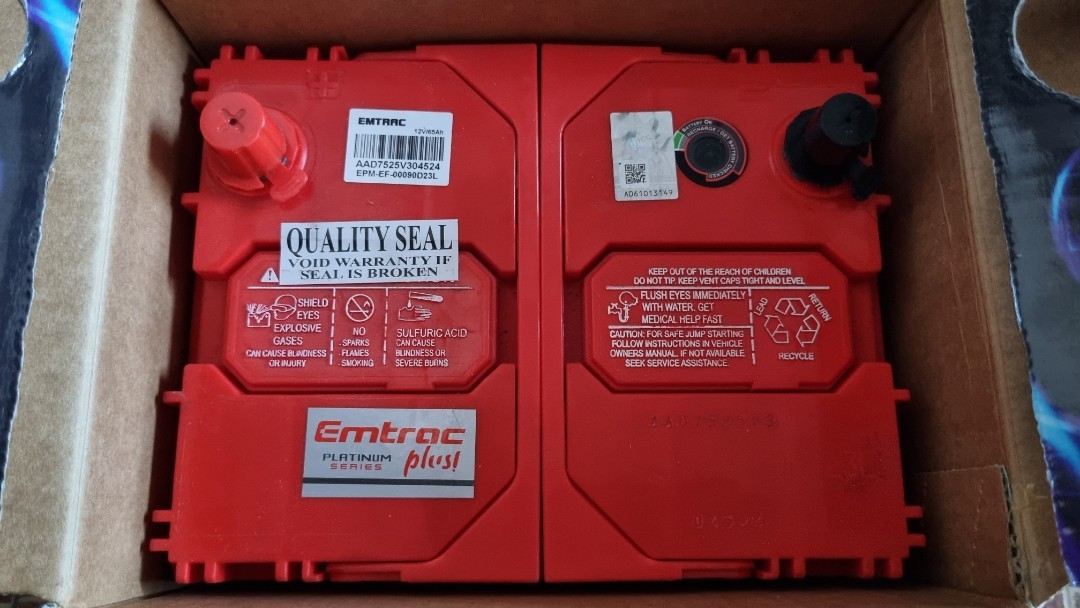 EMTRAC battery 1SMF, Car Parts & Accessories, Other Automotive Parts ...