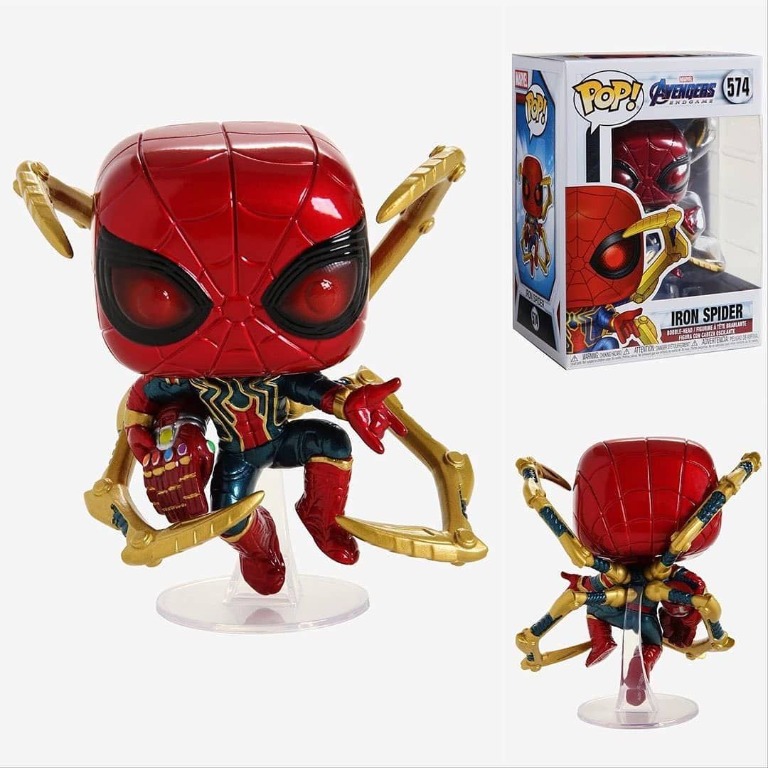 Funko Pop! Iron Spider with Nano Gauntlent W/ Pop Protector #574 ...