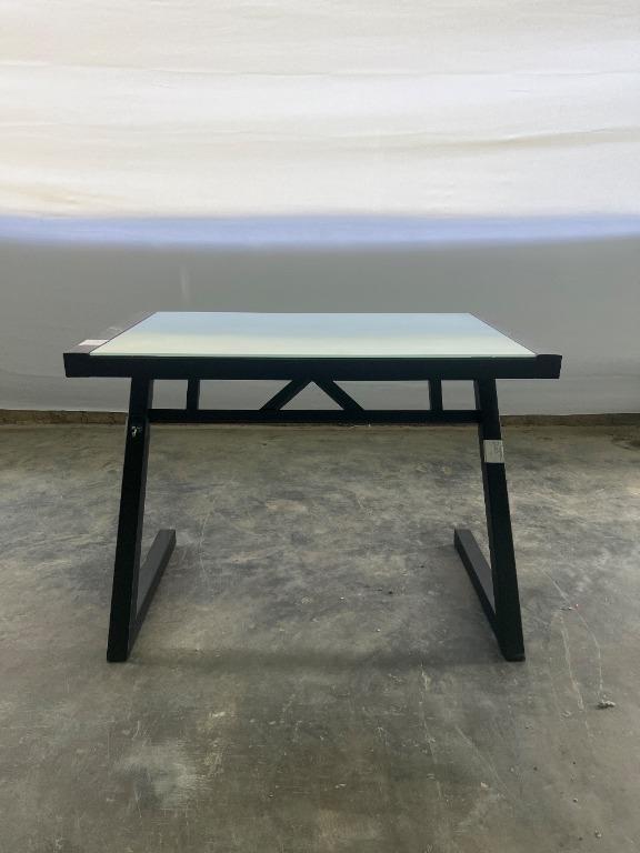 Glass Top Z Design Computer Table / Meja Komputer Reka Bentuk Z Kaca ...