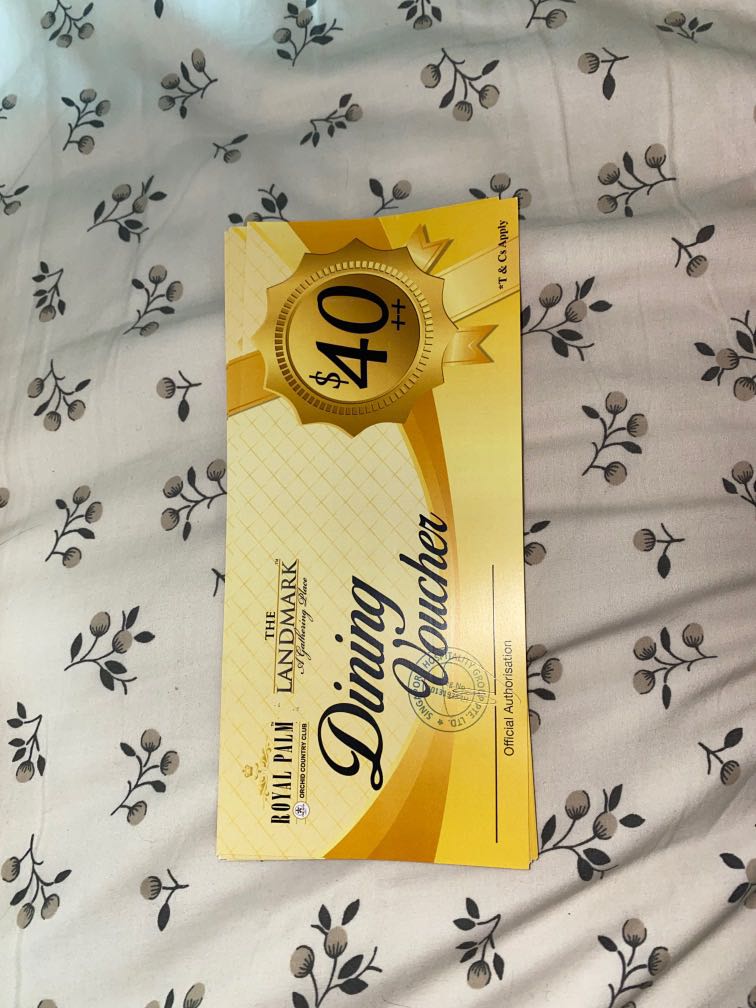 Golden landmark dining voucher, Tickets & Vouchers, Vouchers on Carousell