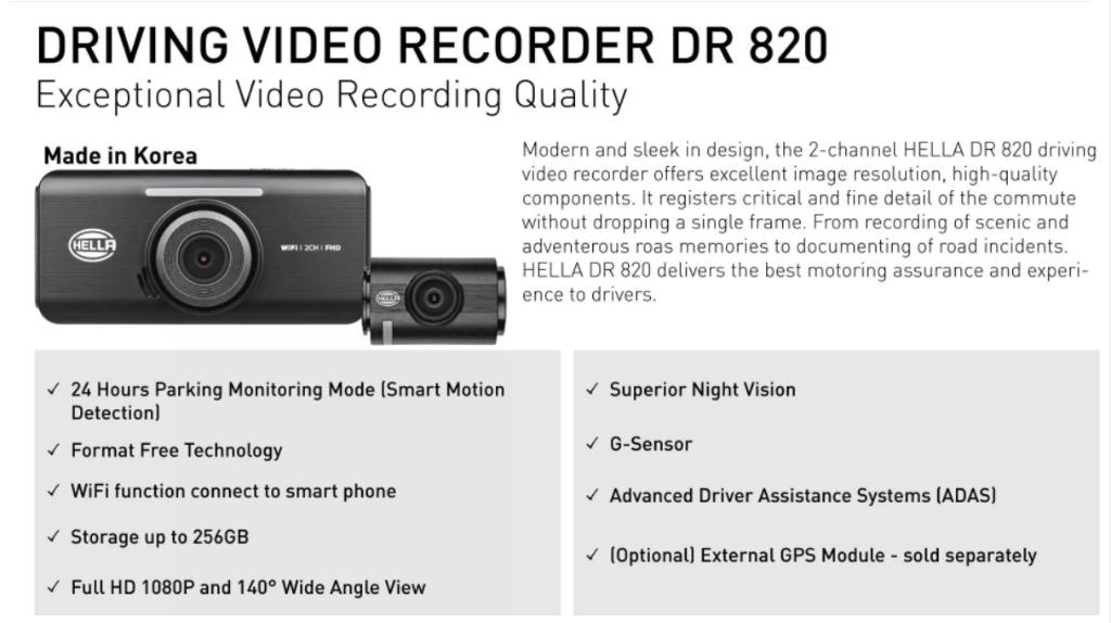 Hella DR820 Front & Rear camera (with installation) *Ready Stock ...