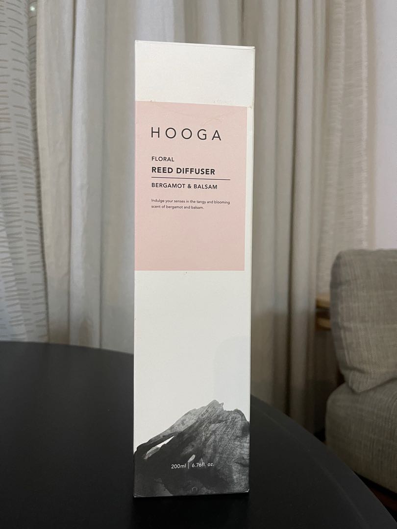HOOGA Floral Reed Diffuser - Bergamot & Balsam, Furniture & Home Living ...