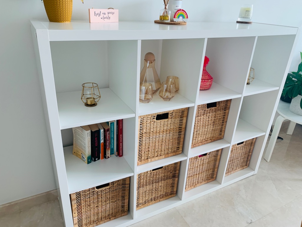 IKEA 4x3 cube shelf and draws, Furniture & Home Living, Furniture ...