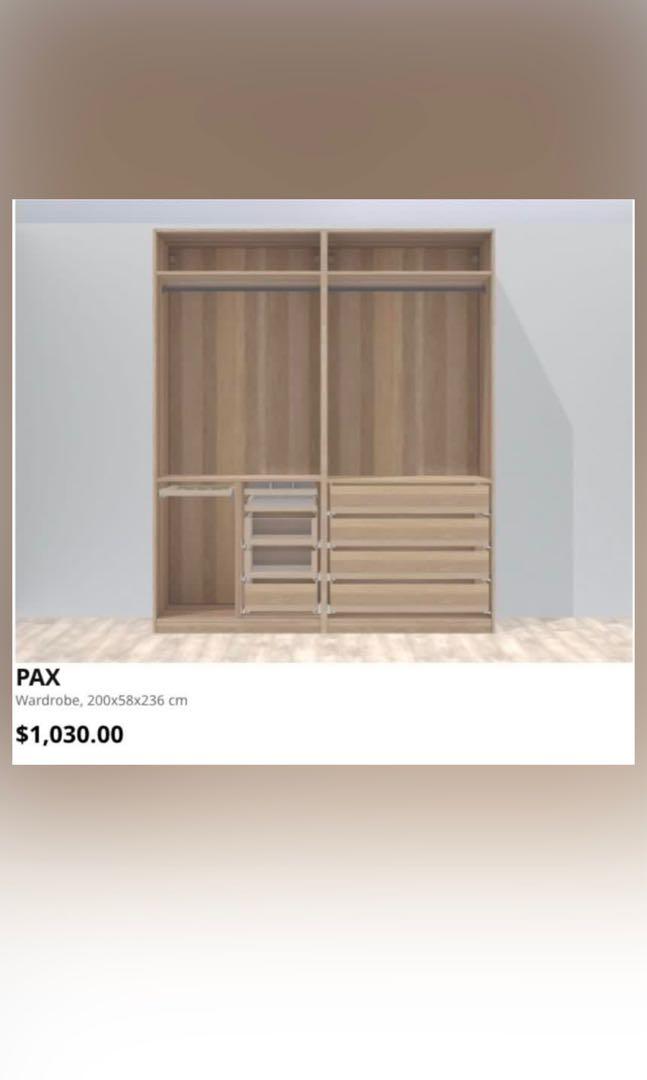 Ikea Pax Open Wardrobe, Furniture & Home Living, Furniture, Shelves ...