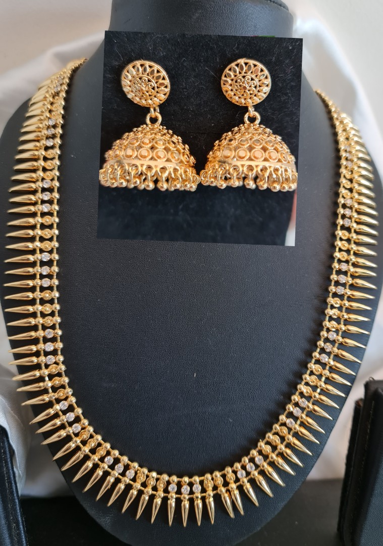 Indian gold plated Long Aaram sets with Jimiki, Women's Fashion ...