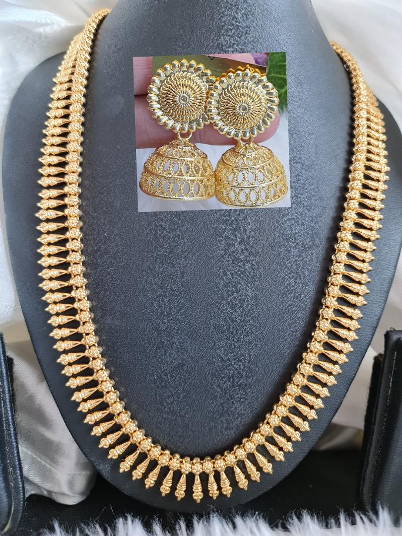 Indian gold plated Long Aaram sets with Jimiki, Women's Fashion ...