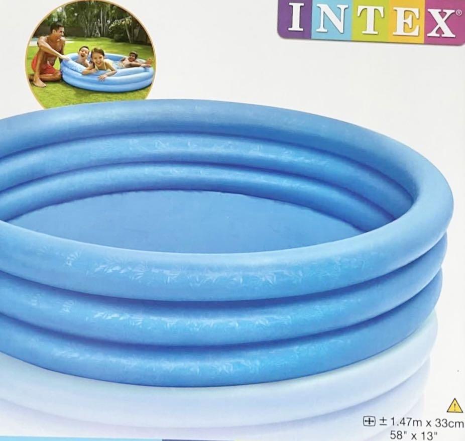 INTEX - blue circular inflatable pool 147 x 33cm, Sports Equipment ...
