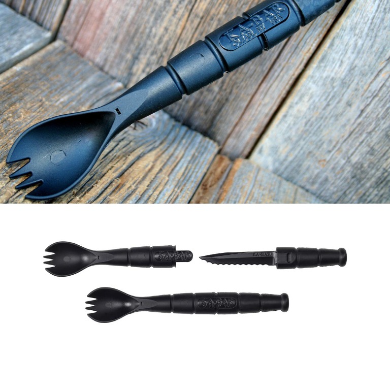 KA-BAR Tactical Spork (Spoon Fork, Knife) | Black, Sports Equipment ...