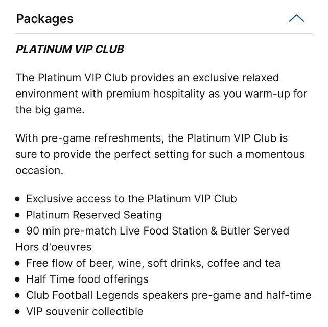 Lfc platinum VIP tickets, Tickets & Vouchers, Event Tickets on Carousell