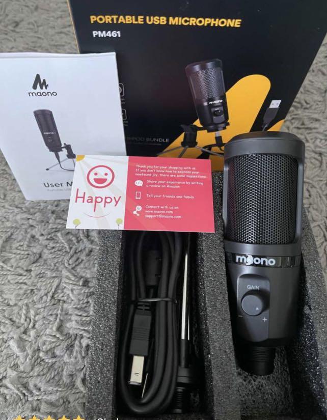 MAONO AU-PM461 USB Gaming Microphone With Tripod (free delivery), Audio ...