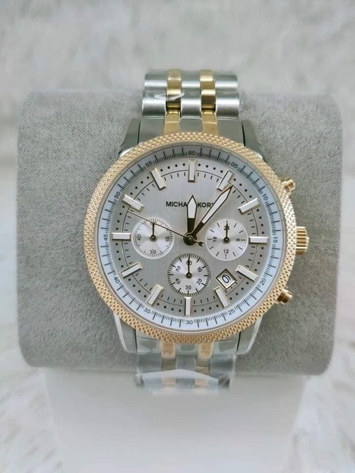 MK MENS HUTTON CHRONOGRAPH TWO TONE STAINLESS STEEL WATCH MK8238, Women ...