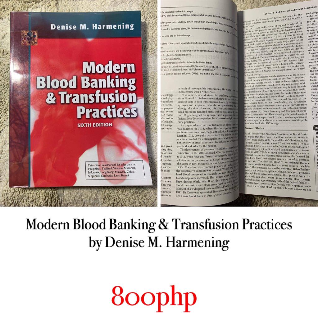 Modern Blood Banking and Transfusion Practices, Hobbies & Toys, Books ...