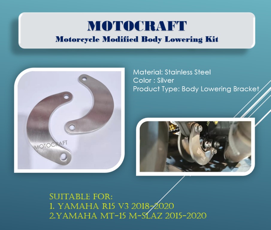 Motorcycle Body Lowering Kit YAMAHA R15 MT-15, Motorcycles, Motorcycle ...
