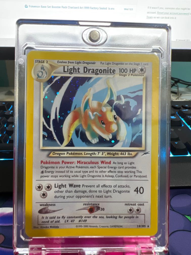 Neo Destiny - Light Dragonite Holo unlimited, Hobbies & Toys, Toys ...