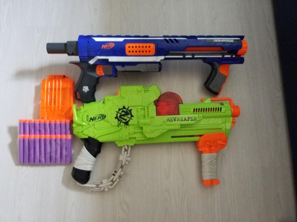 Nerf bundle (Revpager set) [Rampage + Revreaper + 20 darts + 6 darts ...