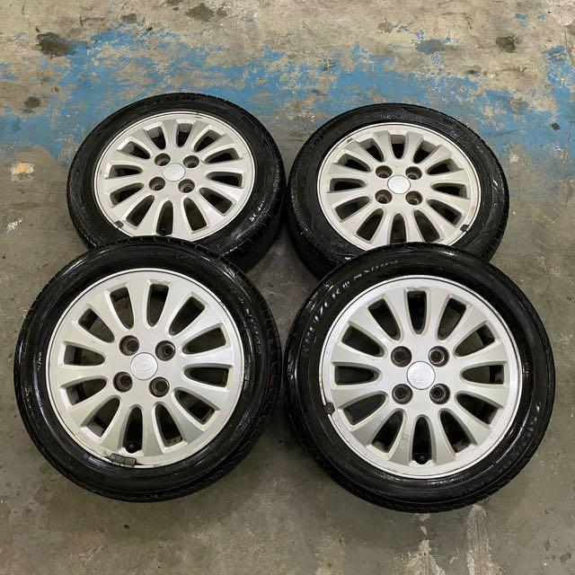 Original 14 inch sport rim Viva tyre 70%, Auto Accessories on Carousell
