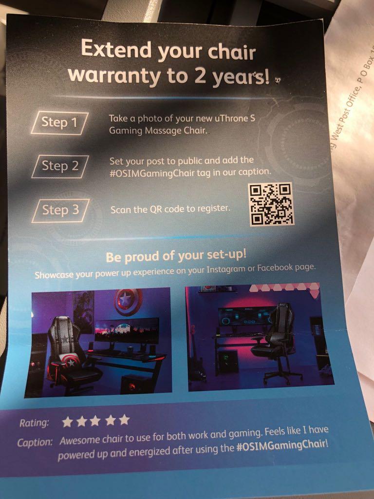 OSIM X Marvel Chair, Furniture & Home Living, Furniture, Chairs on ...