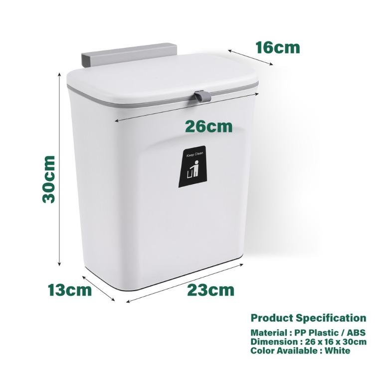 PASCAL Hanging Waste Bin / Dust Bin / Rubbish Bin / With Lid, Furniture ...