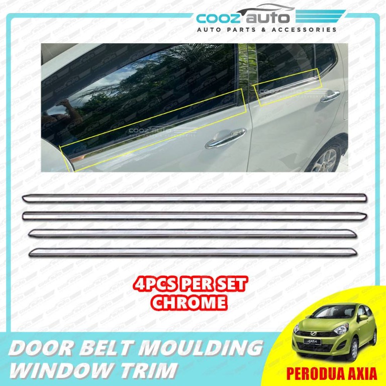 Perodua Axia Window Trim Chrome Lining / Door Belt Moulding, Auto ...