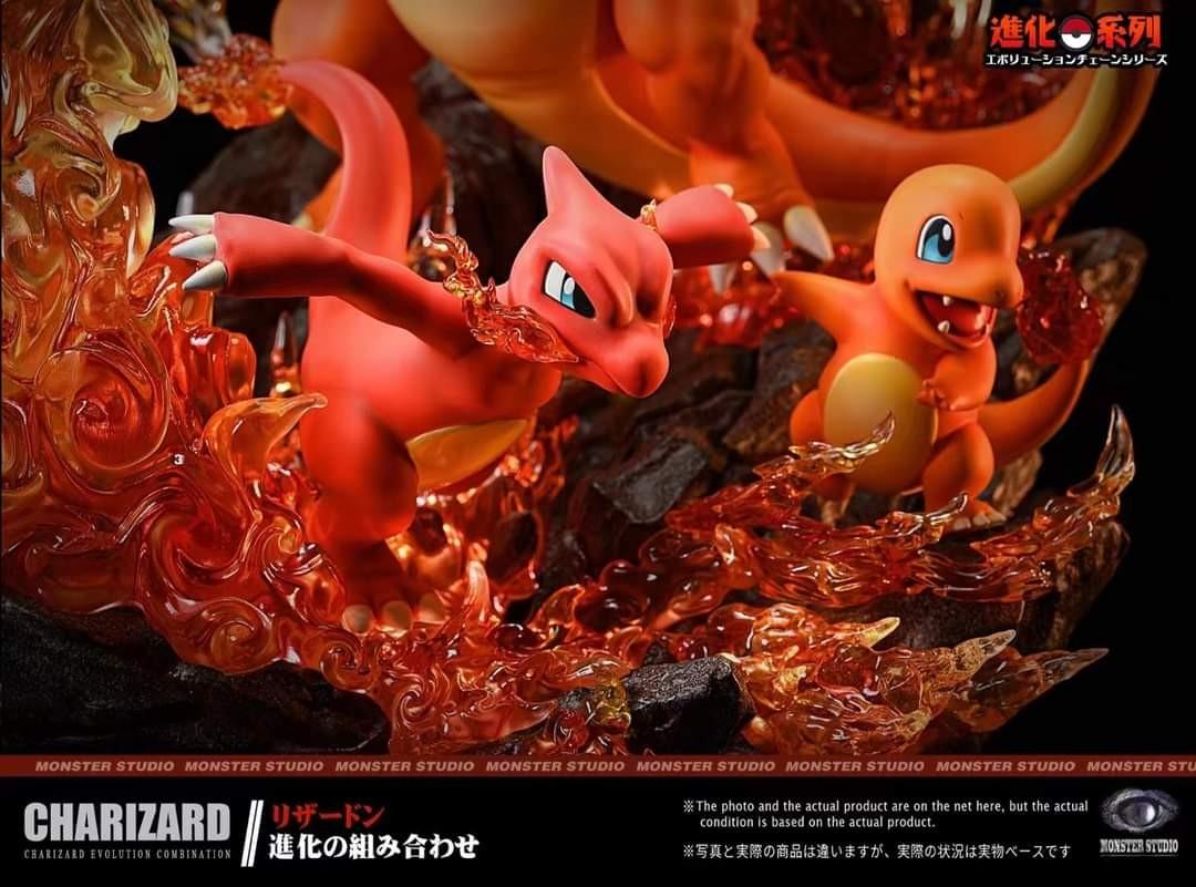 [PO] MONSTER STUDIO Pokemon Statue Charmander Evolution Charmeleon ...