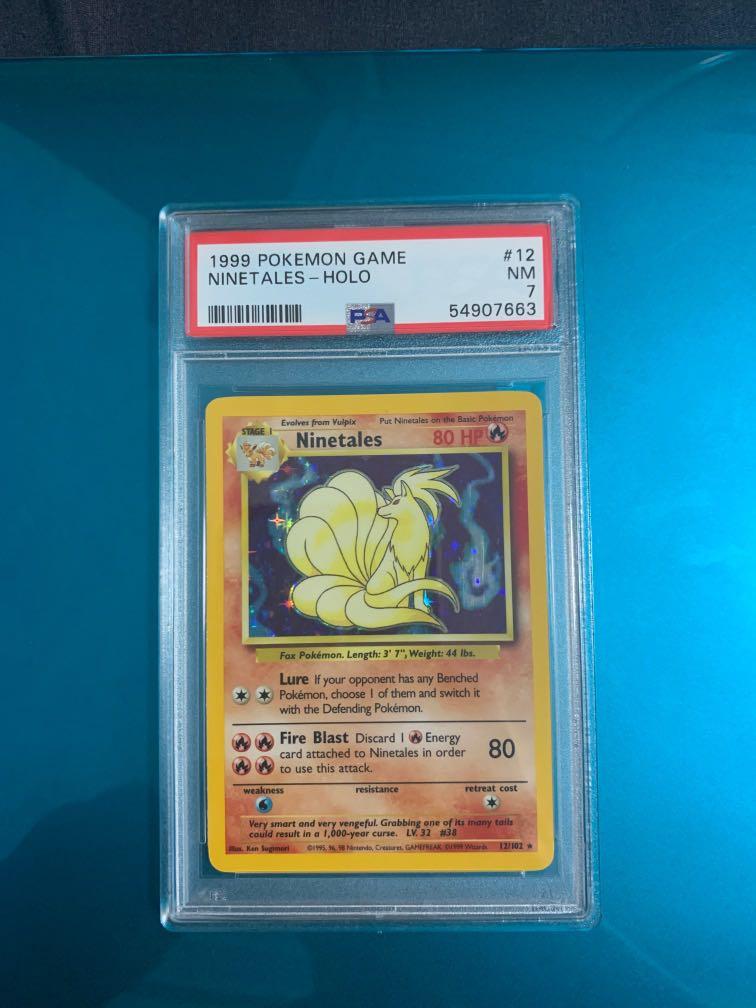 Pokemon PSA 7 Base set Ninetales, Hobbies & Toys, Toys & Games on Carousell