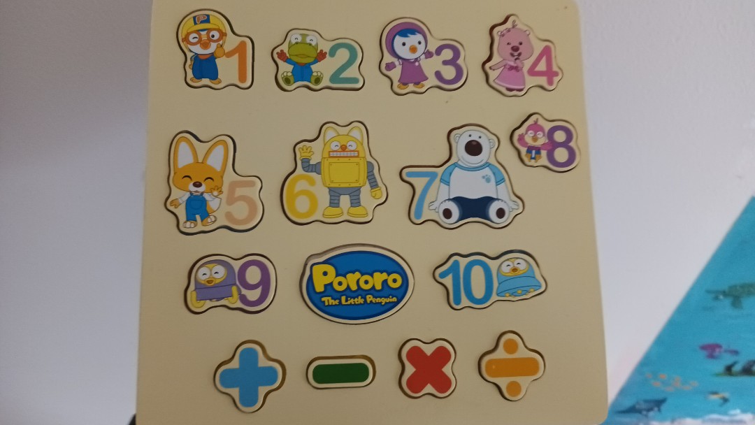 Pororo Number Puzzle, Hobbies & Toys, Toys & Games on Carousell