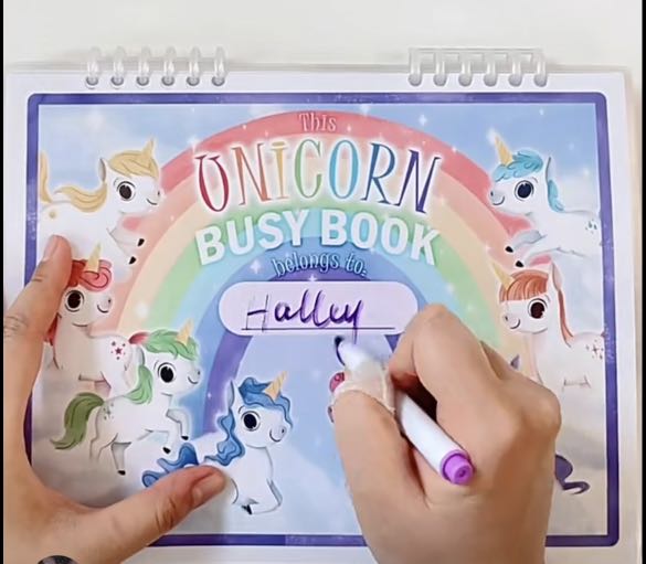 (Ready Made) Unicorn Busy Quiet Book Preschool Activity Montessori ...