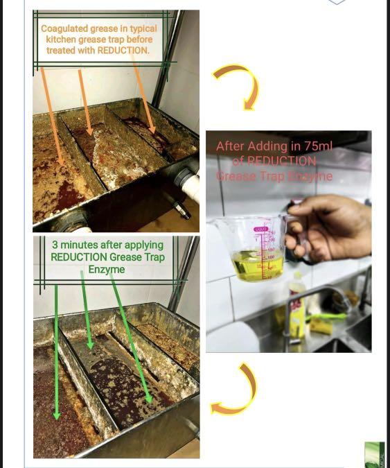 Reduction - grease trap enzyme, Furniture & Home Living, Cleaning ...