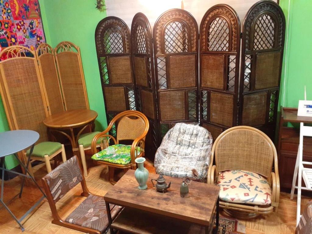 5 panel rattan screen room divider partition rustic farmhouse ...