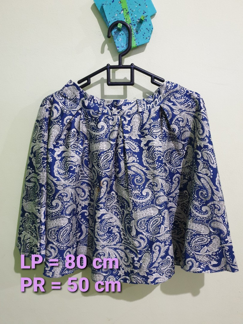 Rok Motif Batik Amoeba Biru, Fesyen Wanita, Pakaian Wanita, Gaun & Rok ...