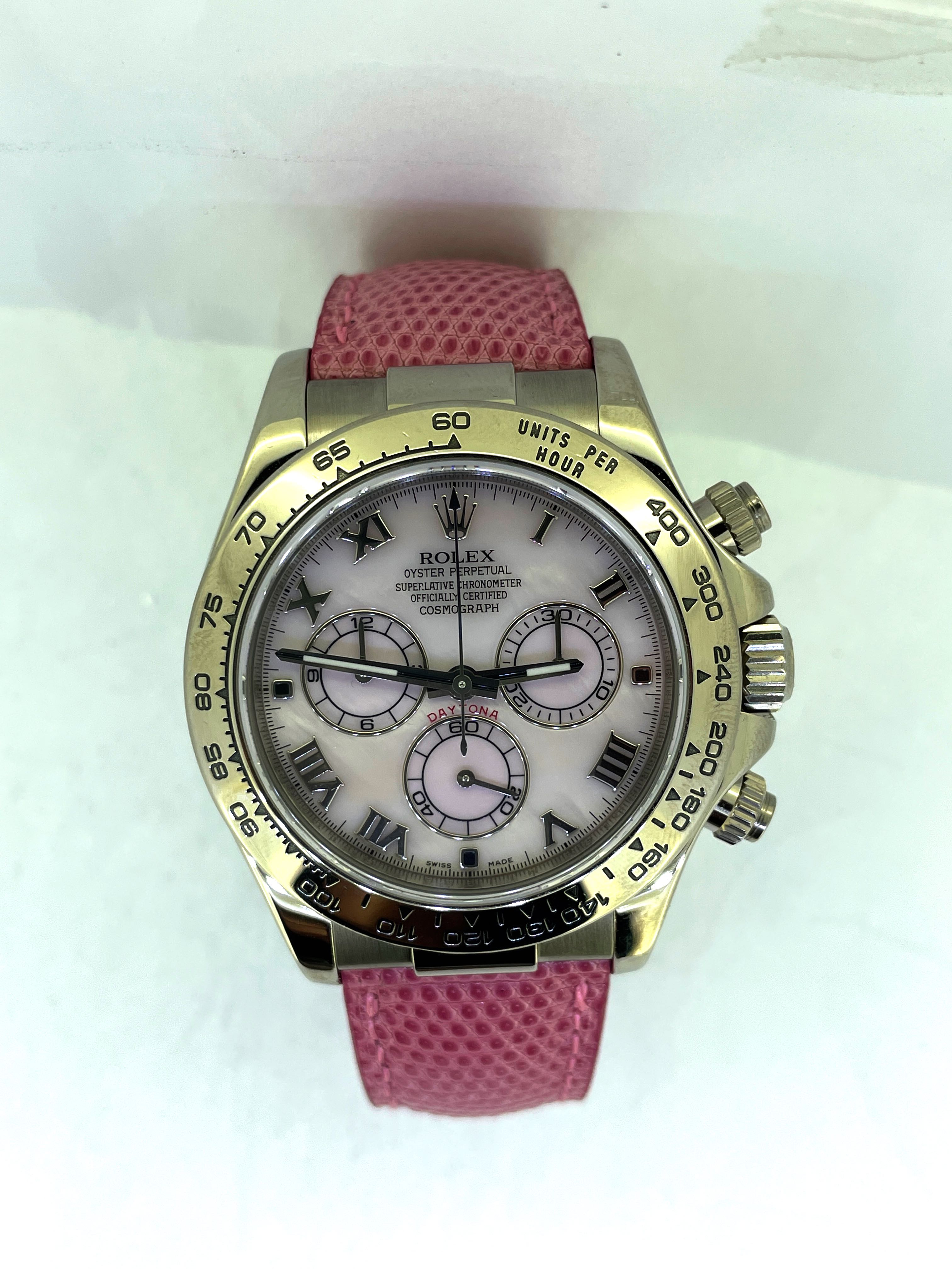 Rolex Daytona Beach 116519 Pink (Rolex service 2021), Luxury, Watches ...