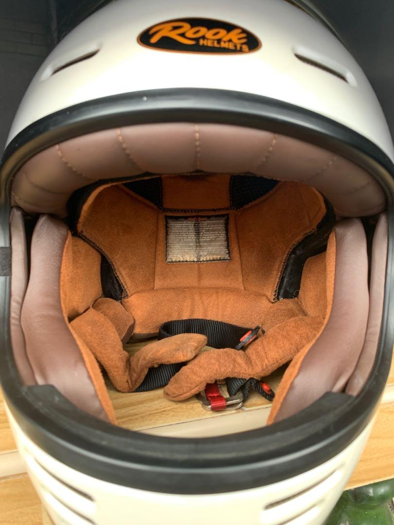 Rook Helmet V152 Shiny Pearl White, Car Parts & Accessories, Body Parts ...