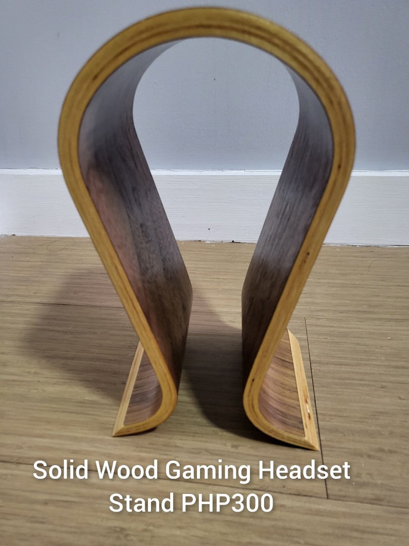 Solid Wooden Gaming Headset Stand, Furniture & Home Living, Office ...