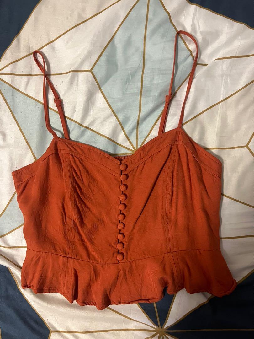 Spaghetti Crop Top, Women's Fashion, Tops, Sleeveless on Carousell