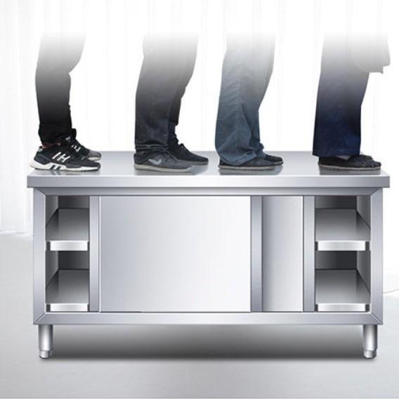 Stainless Steel Sliding Door Workbench Kitchen Dahe Hotel Double ...