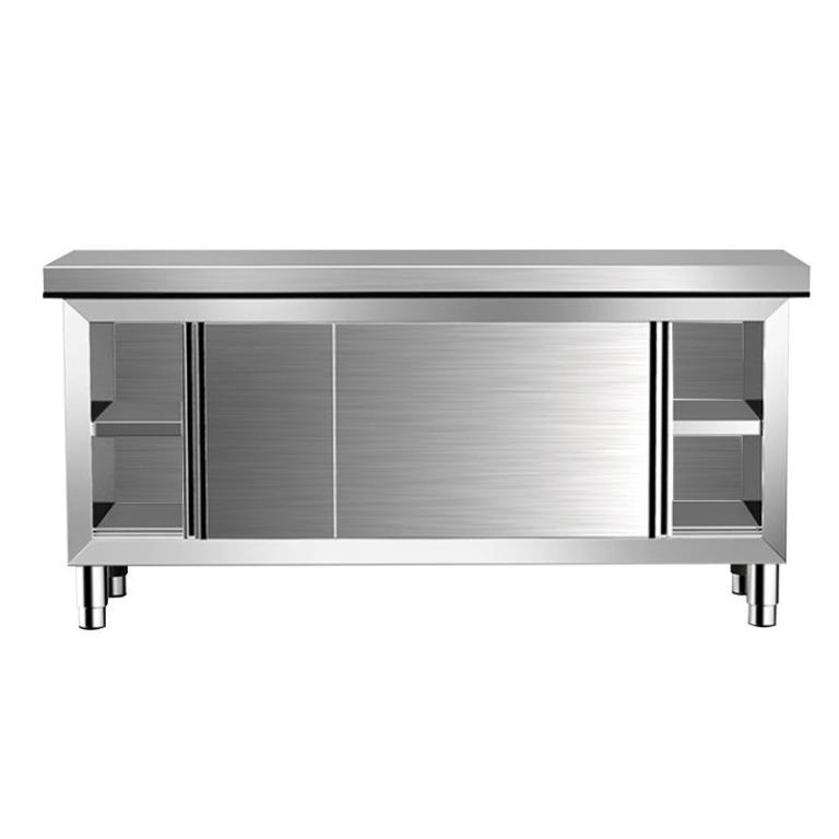 Stainless Steel Sliding Door Workbench Kitchen Dahe Hotel Double ...