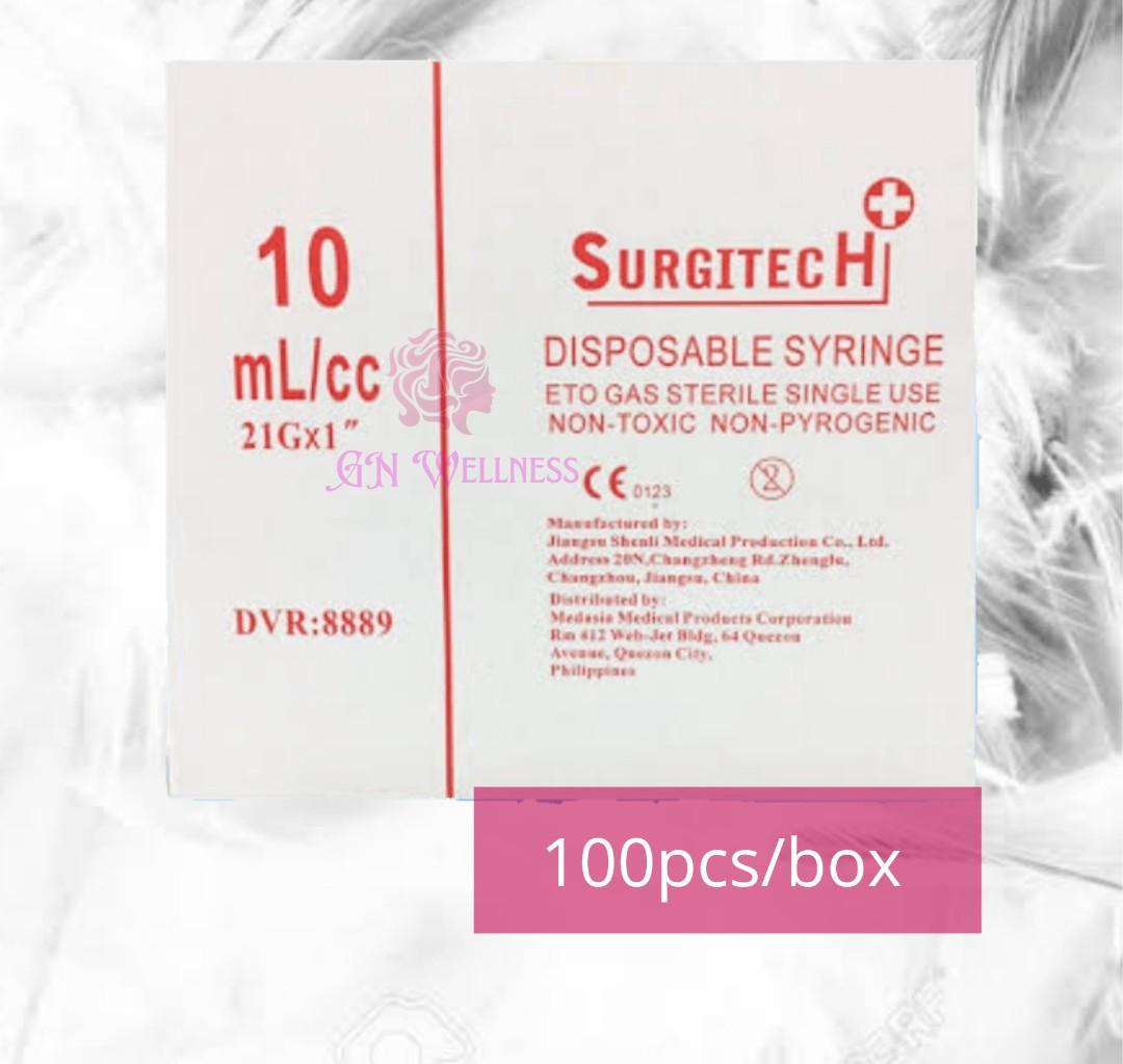 Surgitech 10cc Syringe 100s/box, Health & Nutrition, Medical Supplies ...