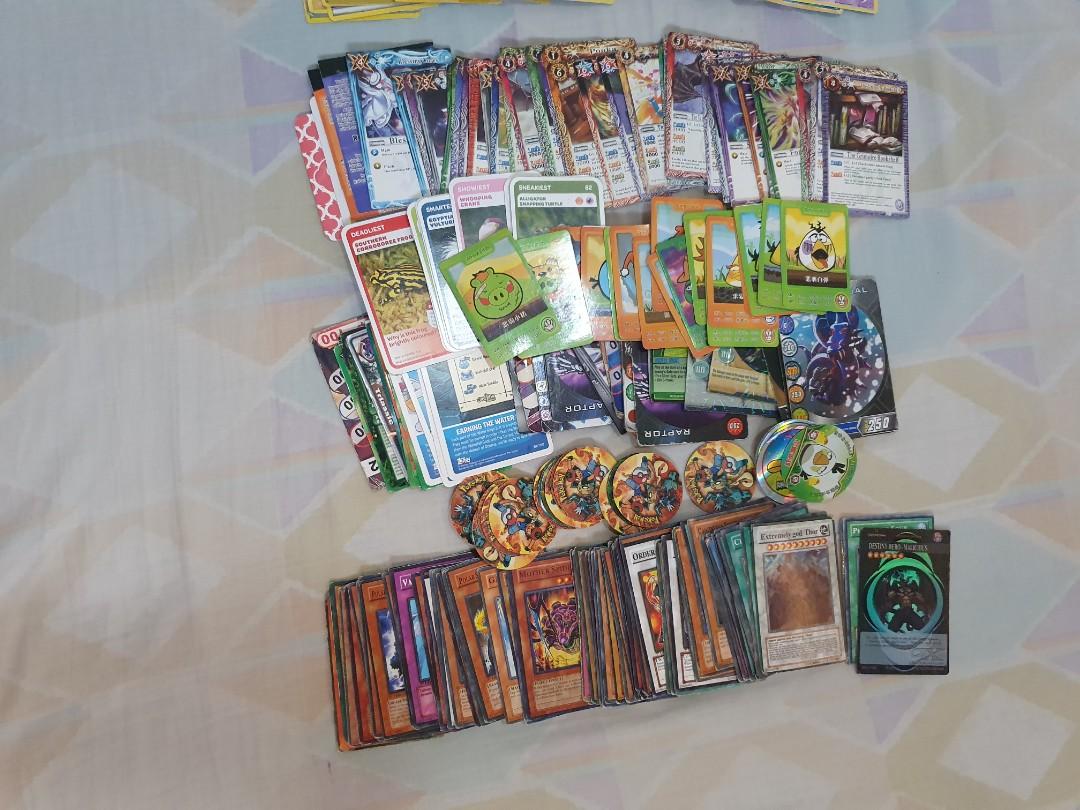 TAKE ALL 600+ POKEMON CARDS, YU GI OH CARDS, BAKUGAN CARDS, ANGRY BIRDS ...