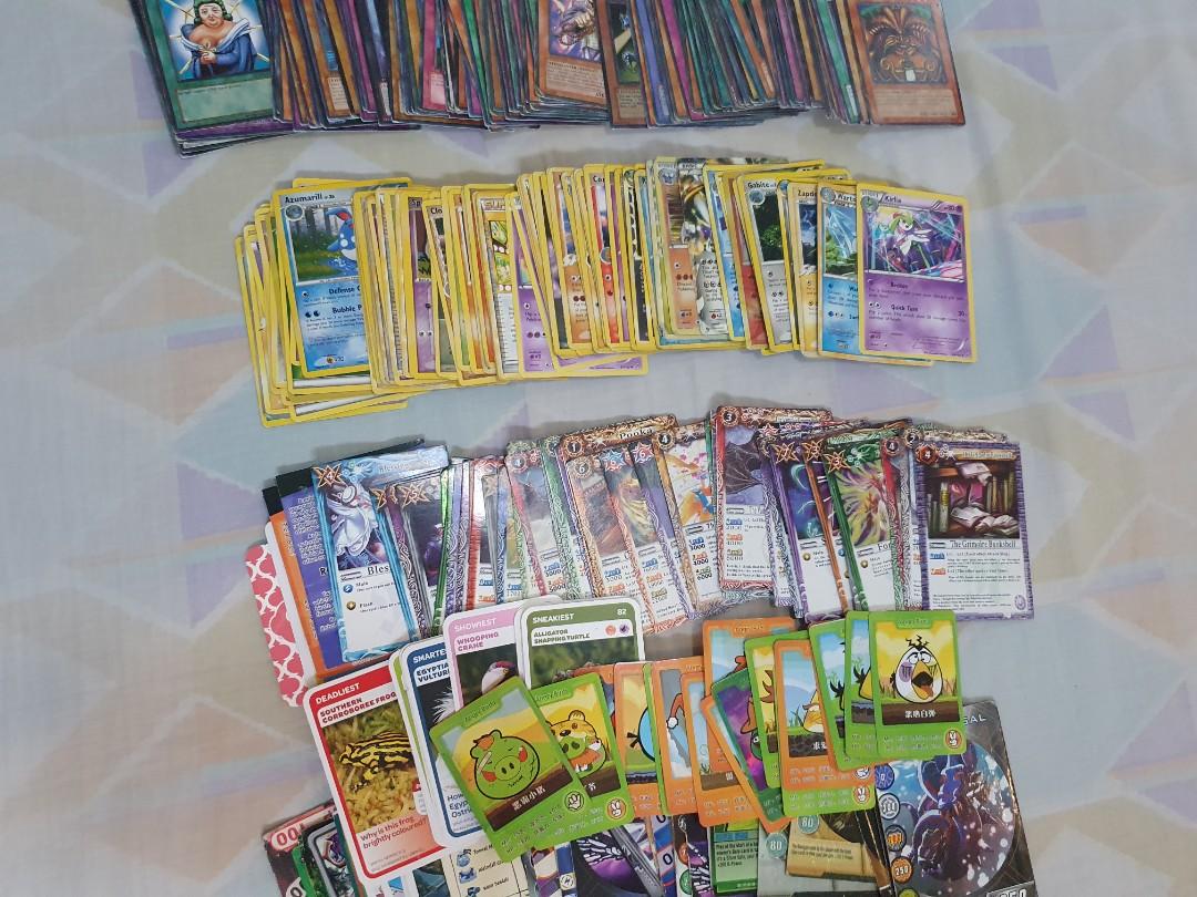 TAKE ALL 600+ POKEMON CARDS, YU GI OH CARDS, BAKUGAN CARDS, ANGRY BIRDS ...