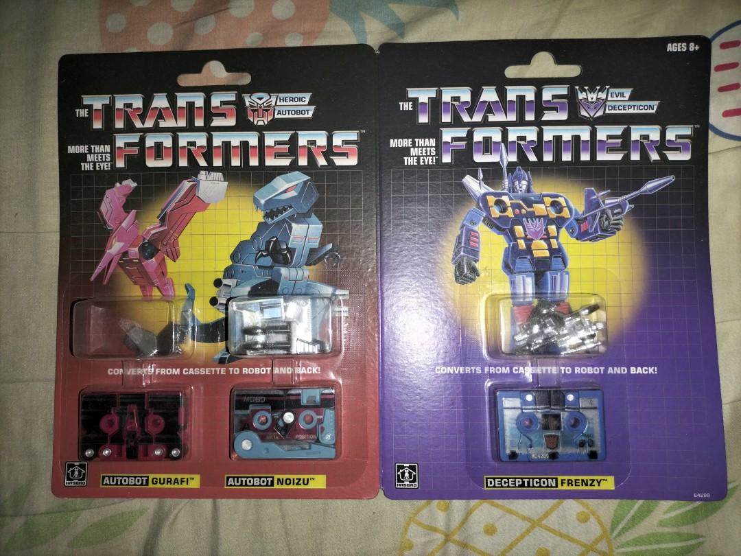 Hasbro Transformers Vintage G1 Mini-Cassettes 3-Pack Gurafi, Noizu and ...