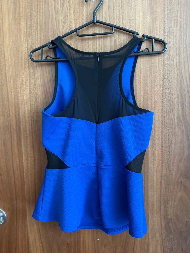 Valleygirl peplum top, Women's Fashion, Tops, Blouses on Carousell