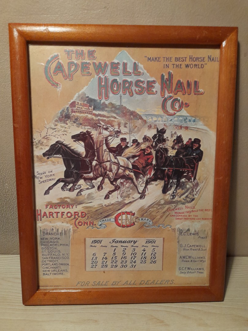 Vintage Capewell Horse Nail Company Photo Frame, Hobbies & Toys ...