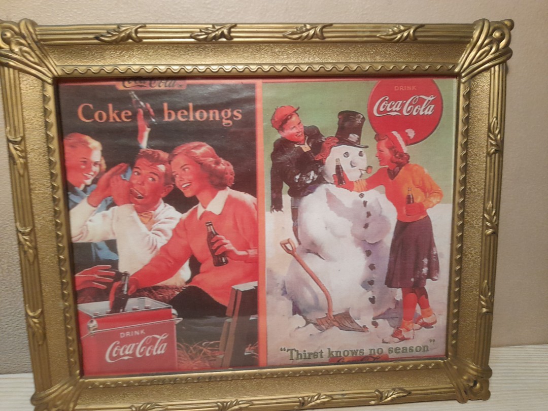 Vintage Coca Cola Photo Frame, Hobbies & Toys, Memorabilia ...