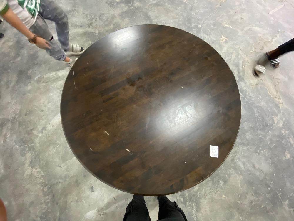 Wooden Round Dining Table / Meja Makan Bulat Kayu, Furniture & Home ...