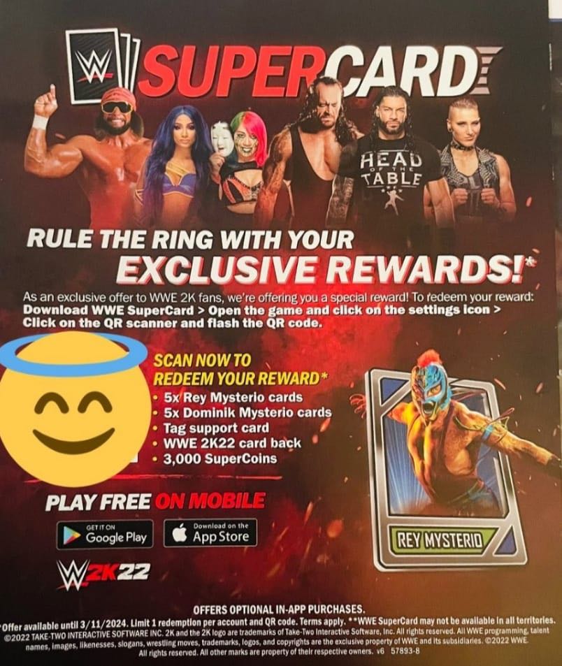Wwe 2k22 SuperCard Codes, Video Gaming, Gaming Accessories, In-Game ...