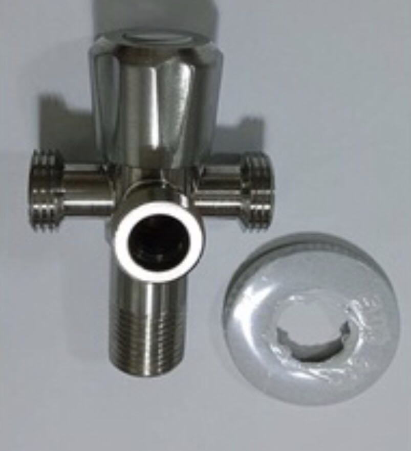 304 stainless angle valve 3 way, Furniture & Home Living, Bathroom ...