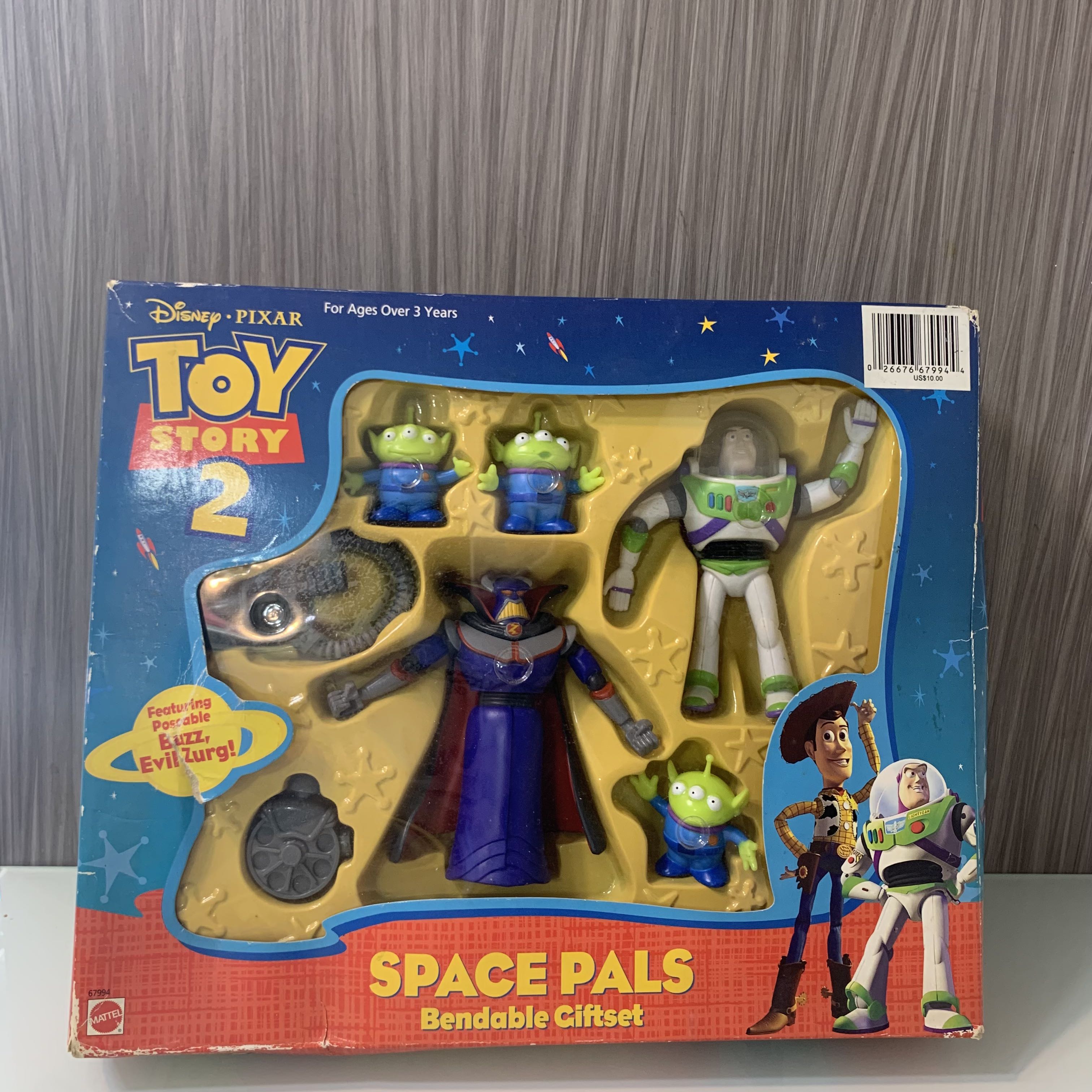 全新 Mattel Toy Story 2 三眼仔 巴斯光年 索索天王 Space Pals Bendable Giftset 盒裝 |反斗奇兵 玩具總動員 Toy Story, 興趣及遊戲 ...