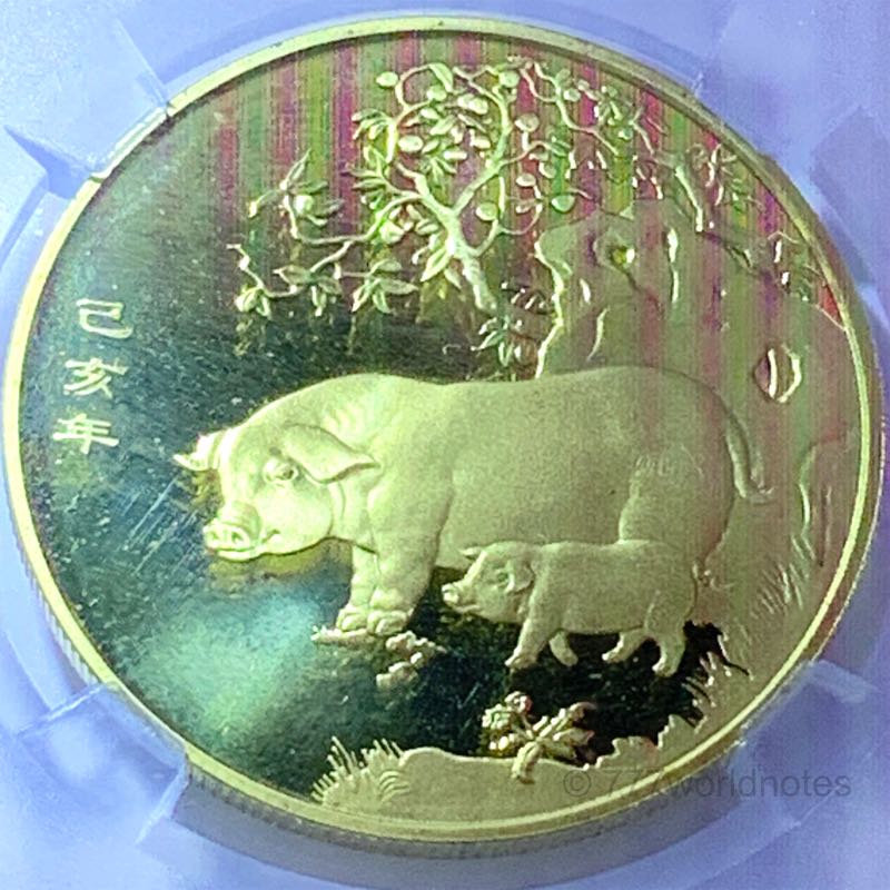 [铜币] PF68 TQG 2019 猪年纪念币 Zodiac Pig Brass Coin, Hobbies & Toys ...